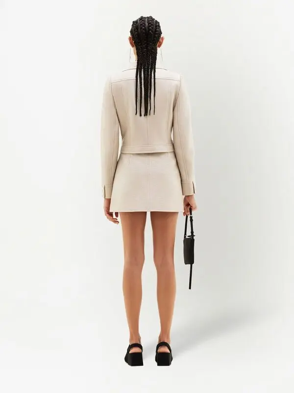 COURREGES Iconique Vinyl Mini Skirt - Neutrals