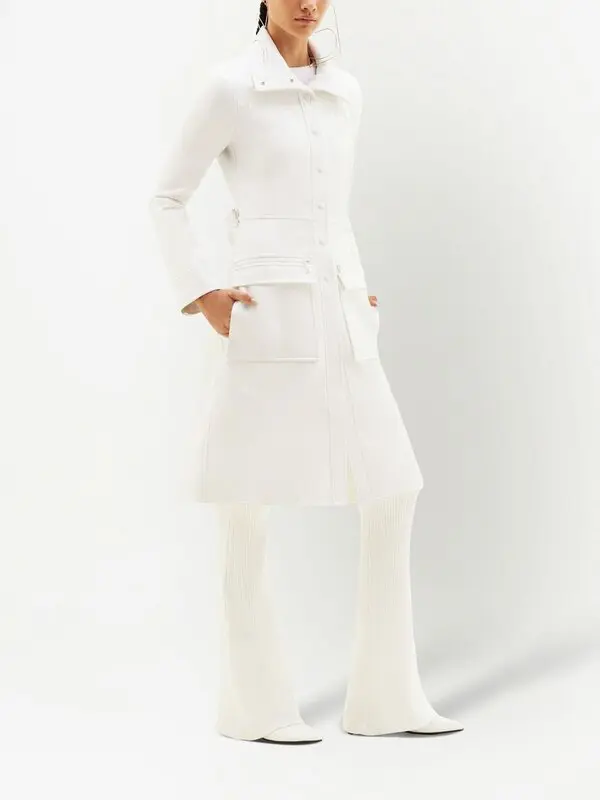 COURREGES Belted Trench Coat - White