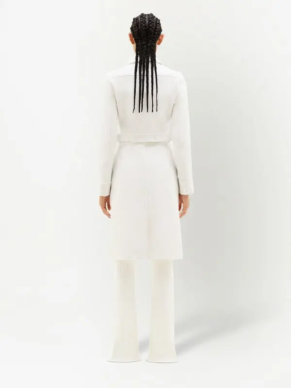 COURREGES Belted Trench Coat - White