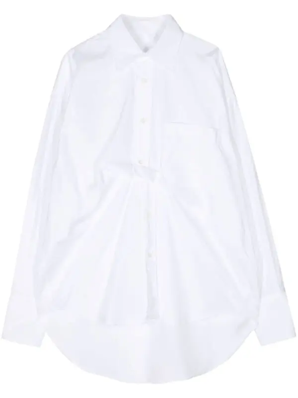 MARINA YEE Gathered Cotton Shirt