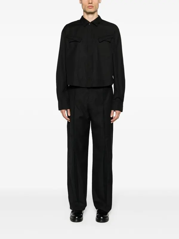 J.L-A.L Bellow Straight Trousers In Black - 57% Off | Editorialist