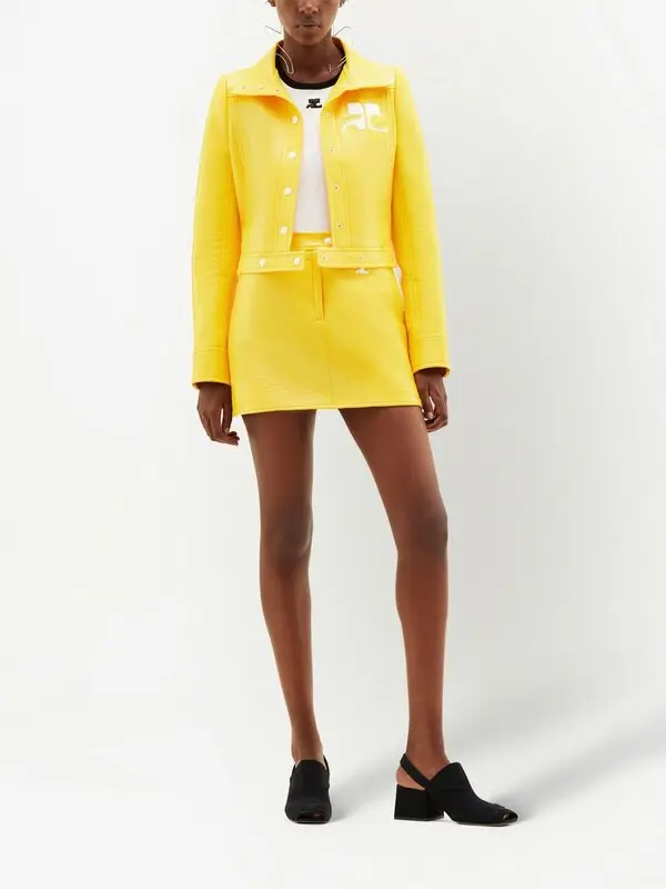 COURREGES Iconique Vinyl Skirt - Yellow