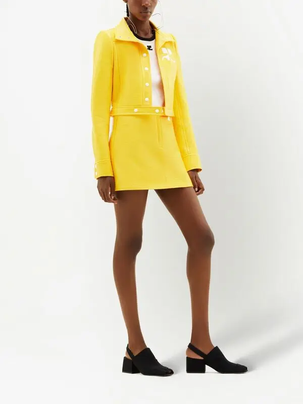 COURREGES Iconique Vinyl Skirt - Yellow
