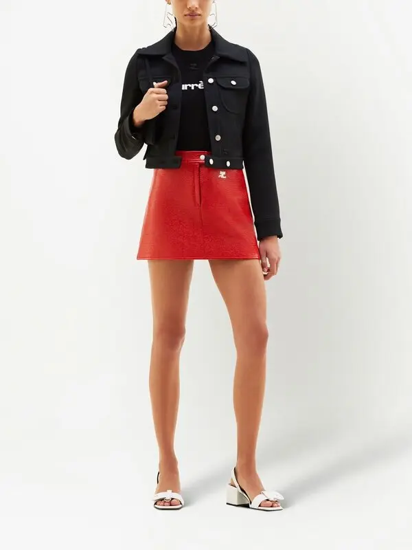 COURREGES A-line Mini Skirt - Orange