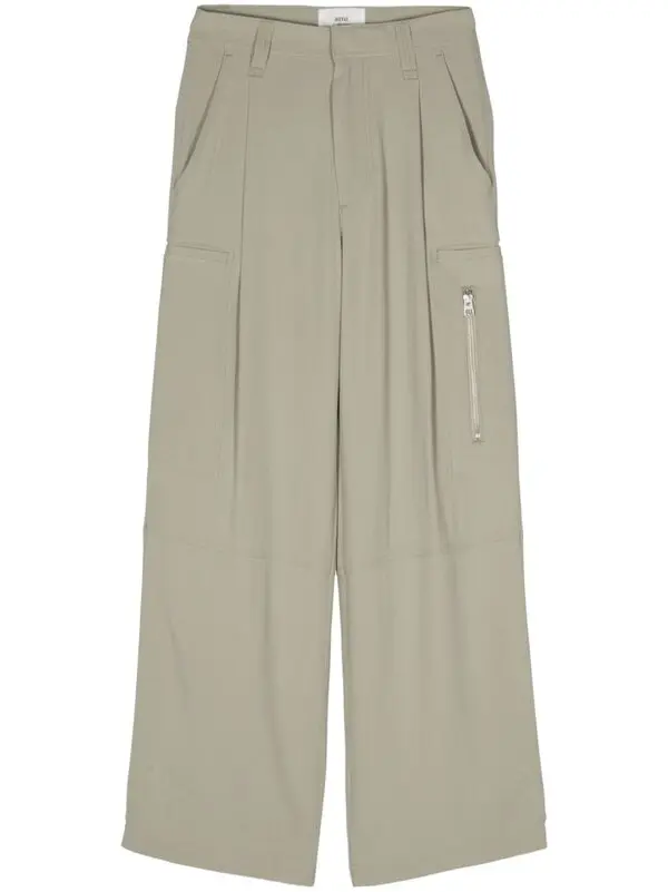 Ami Straight-leg Cargo Pants - Green
