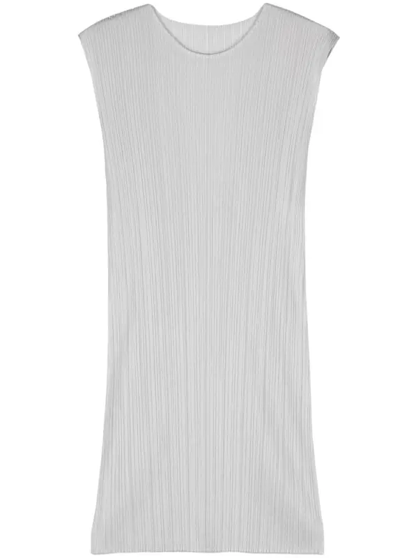 Issey Miyake Plissé-effect Mini Dress - Grey