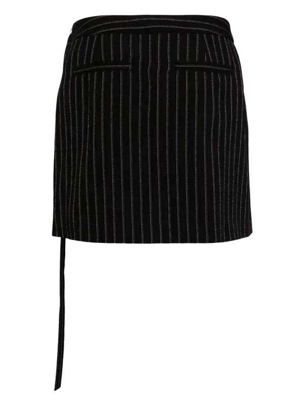Ami Pinstripe Virgin Wool Skirt