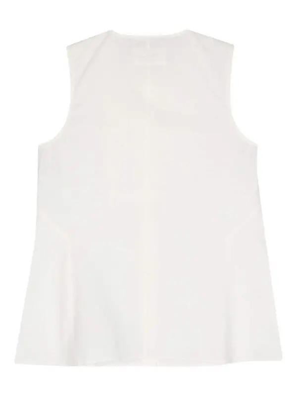 Maison Kitsuné Crinkled Sleeveless Shirt