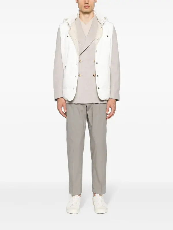 DELL'OGLIO Mid-rise Tapered Chinos - Grey