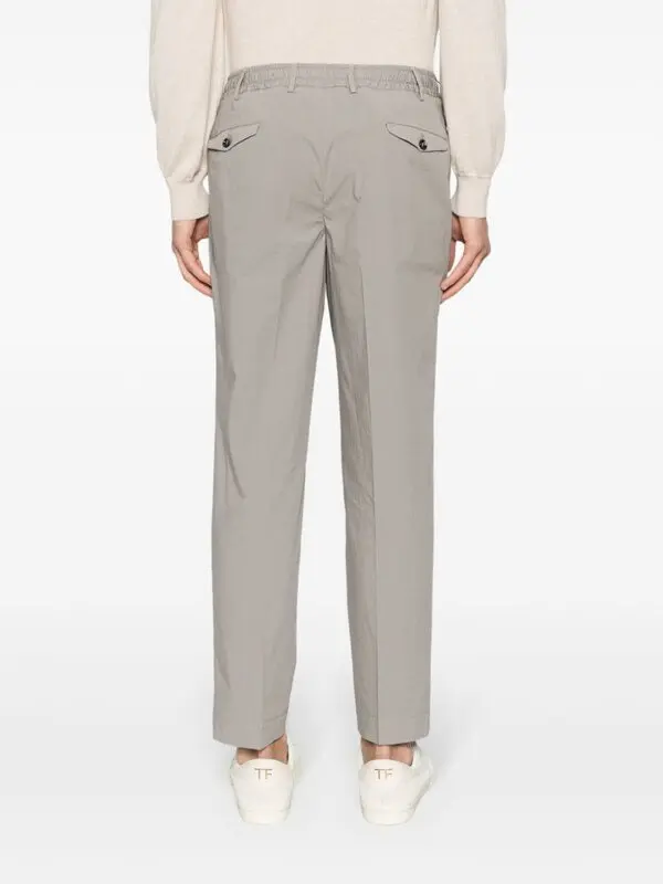 DELL'OGLIO Mid-rise Tapered Chinos - Grey