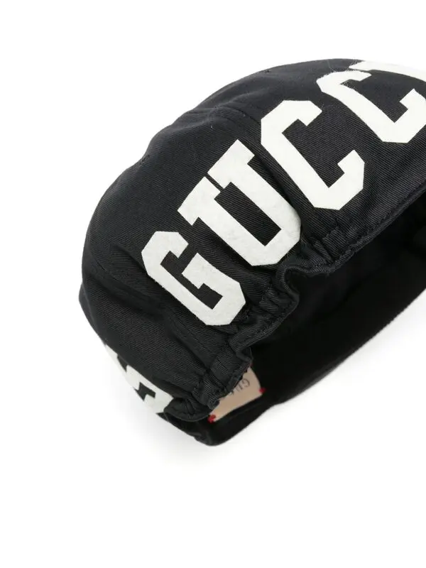Gucci Logo-flocked Up-turn Cap
