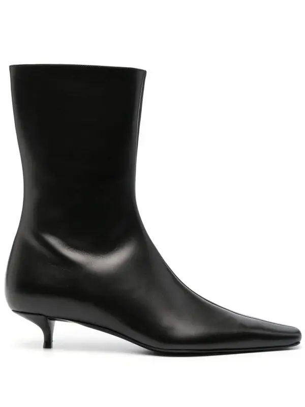 THE ROW Shrimpton Mid-calf Leather Boots
