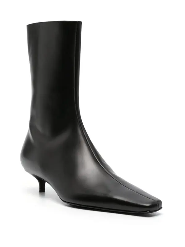 THE ROW Shrimpton Mid-calf Leather Boots