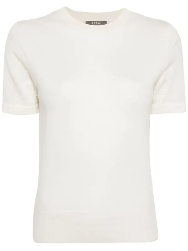 N.peal Isla Cashmere T-shirt - Neutrals