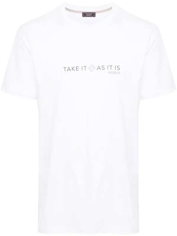 Peserico Text-print Cotton T-shirt