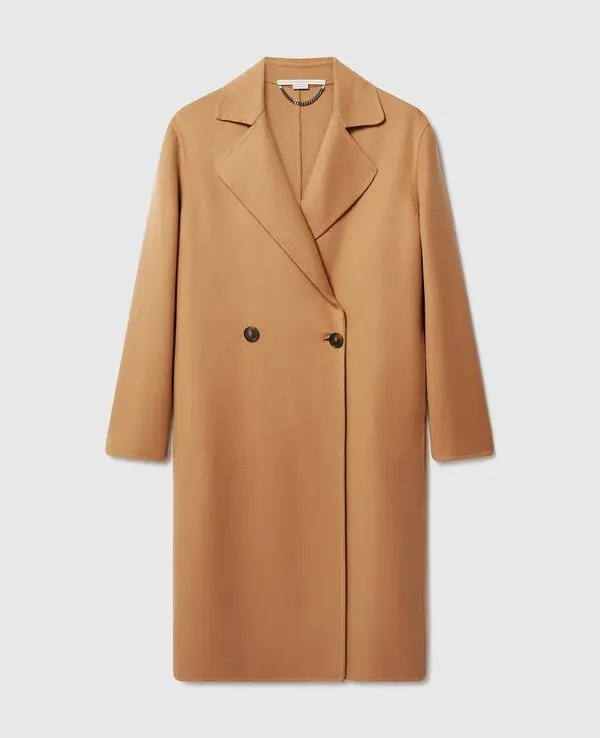 Stella McCartney Double-breasted Longline Coat - Camel