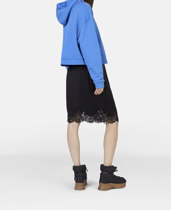 Stella McCartney Lace Satin Midi Skirt - Black