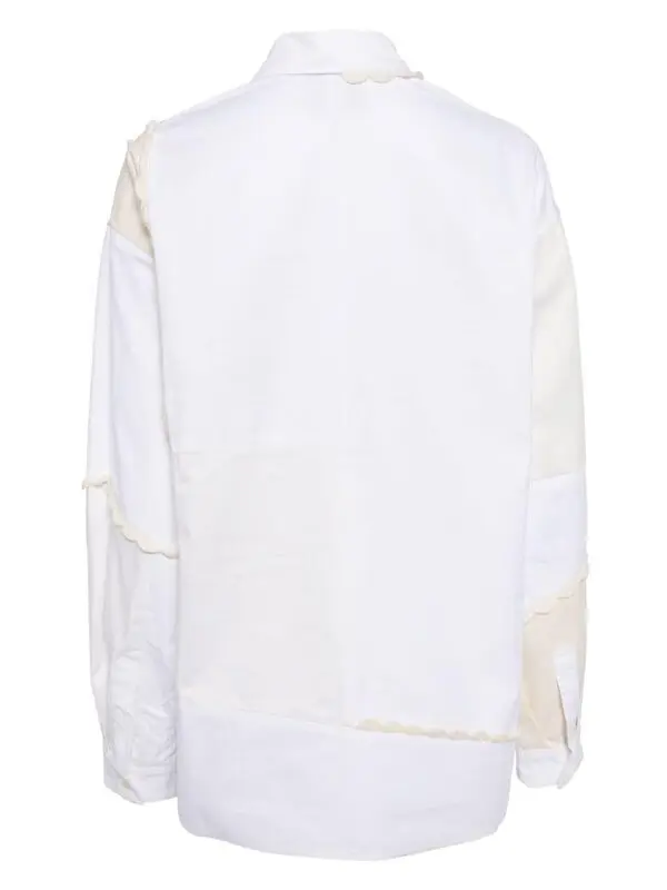CAVIA Panelled Crochet-trim Shirt
