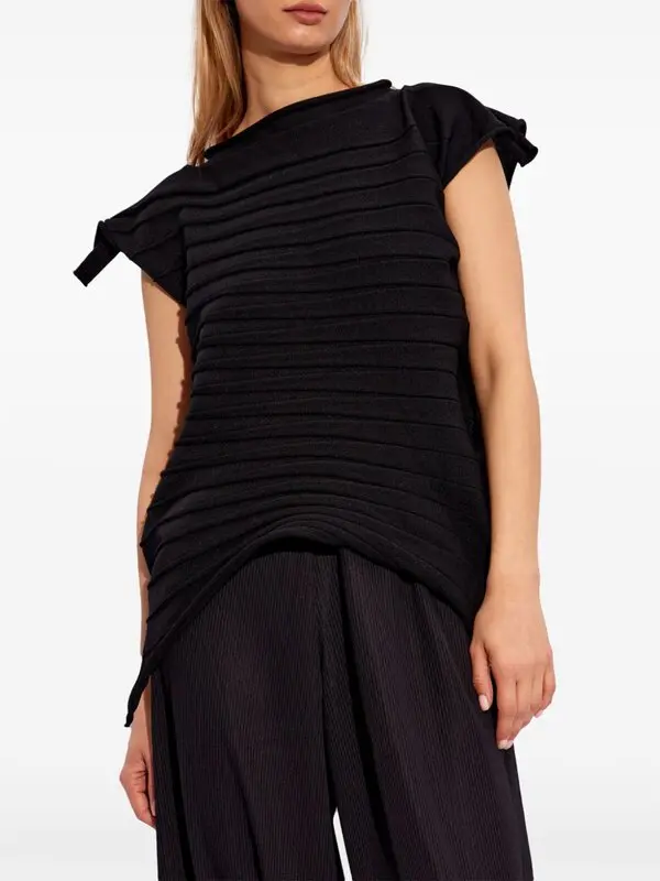 Issey Miyake Asymmetrical Stripe Top