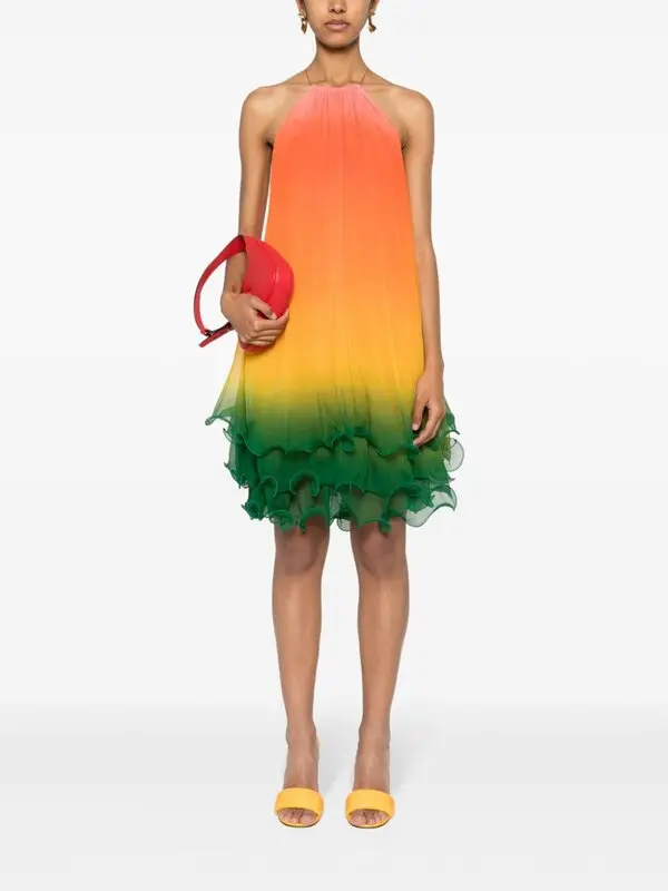 Casablanca Rainbow Gradient Midi Dress - Orange