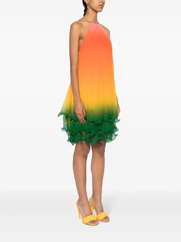 Casablanca Rainbow Gradient Midi Dress - Orange
