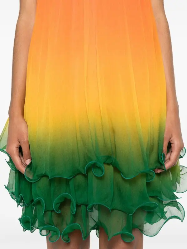 Casablanca Rainbow Gradient Midi Dress - Orange