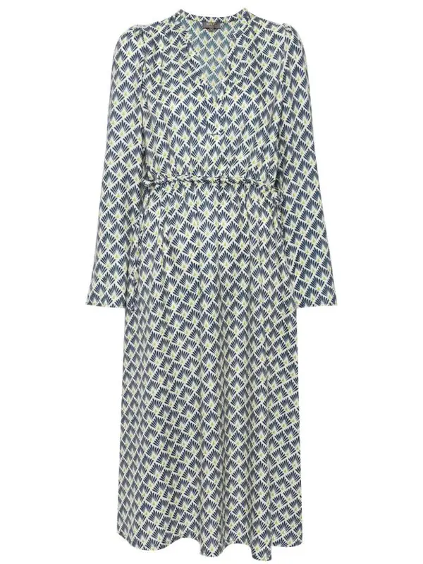 N.peal Printed Cashmere-silk Dress