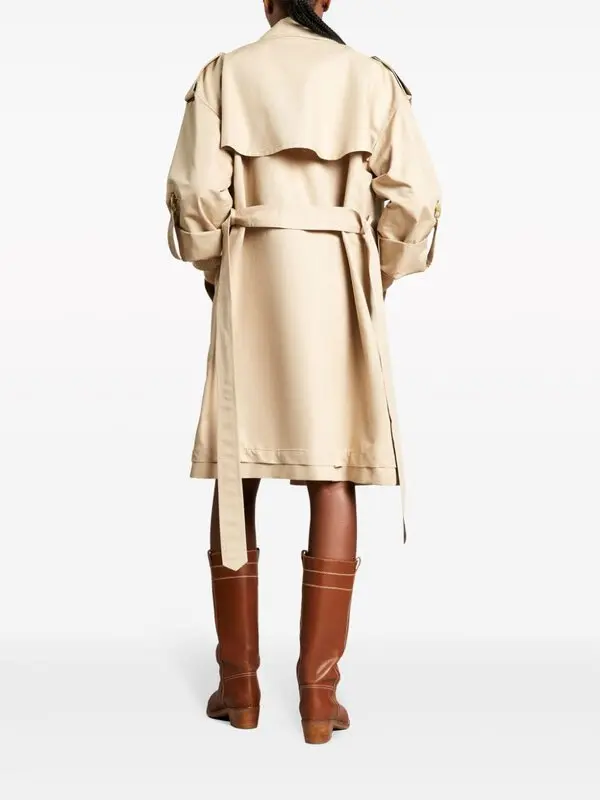 FAY Double-breasted Cotton Trench Coat
