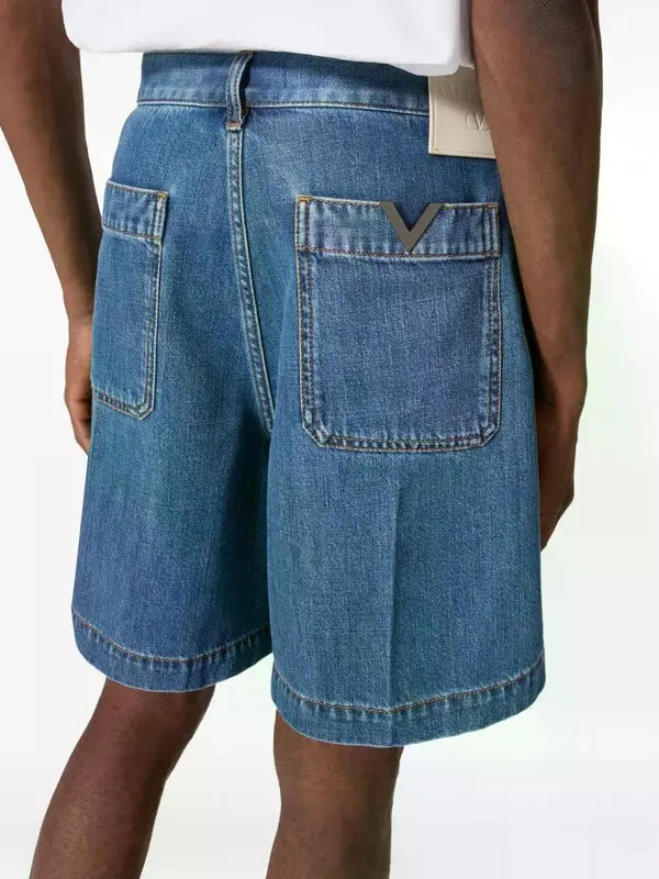 Valentino Garavani Bermuda Shorts With Vgold Detail