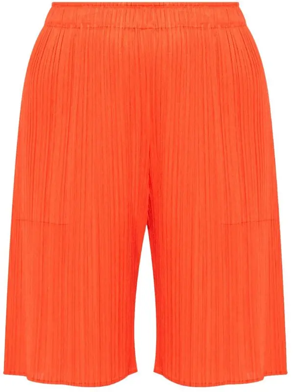 Issey Miyake Plissé-effect Shorts - Orange