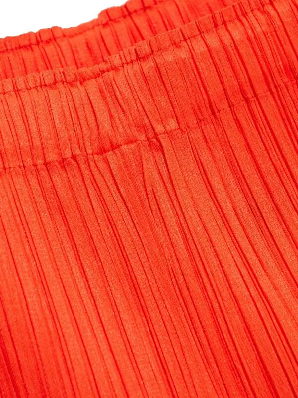 Issey Miyake Plissé-effect Shorts - Orange