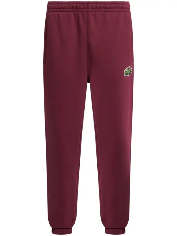 Lacoste Logo-patch Organic Cotton Track Pants - Red