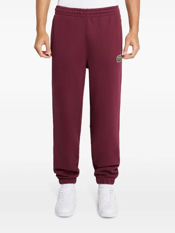 Lacoste Logo-patch Organic Cotton Track Pants - Red