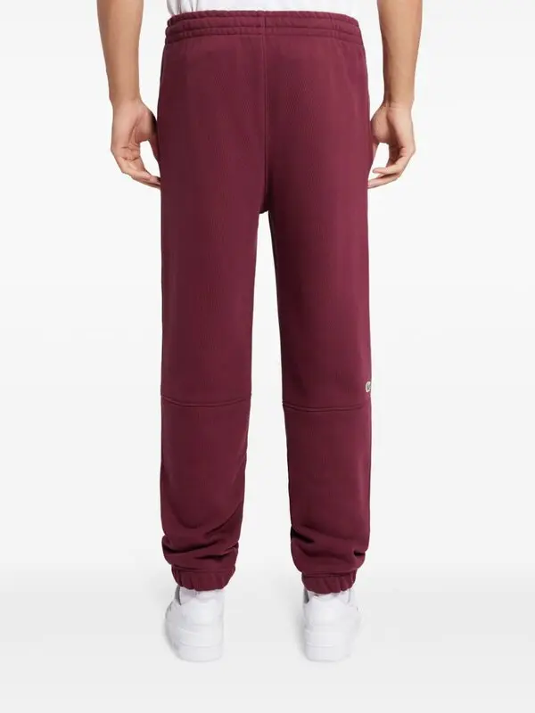 Lacoste Logo-patch Organic Cotton Track Pants - Red