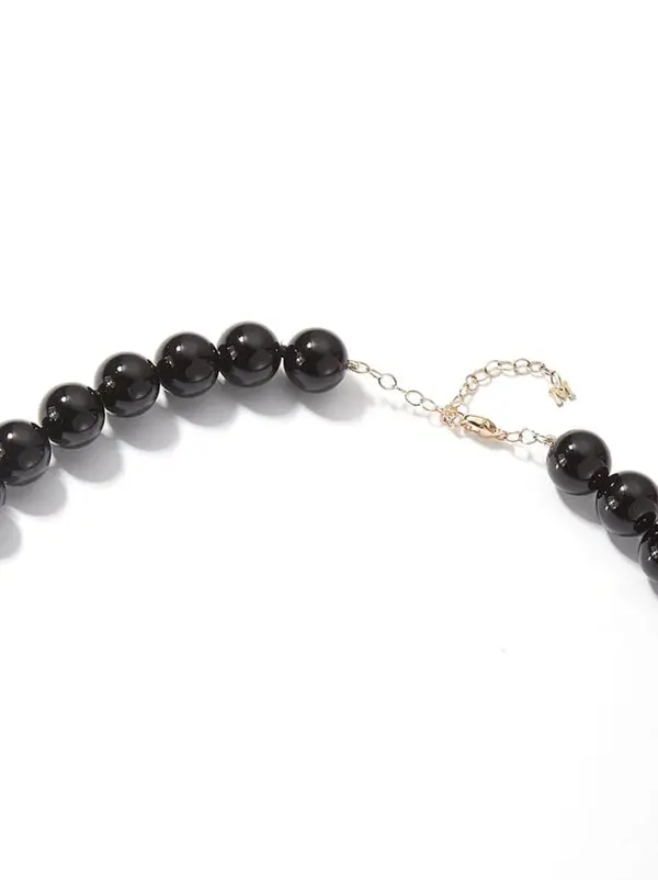 Mateo 14kt Yellow Gold Onyx Choker Necklace - Black