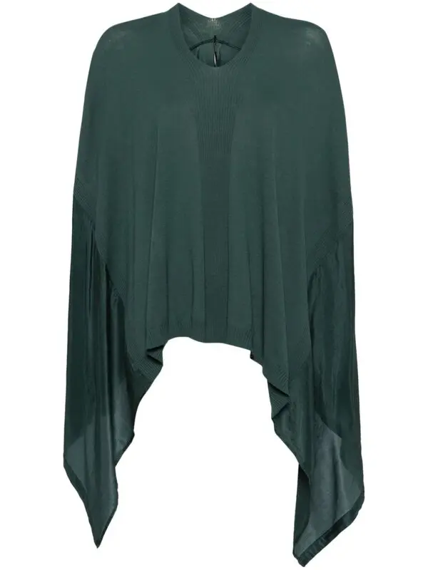 Masnada Draped Hi-lo Blouse - Green