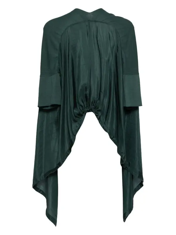 Masnada Draped Hi-lo Blouse - Green
