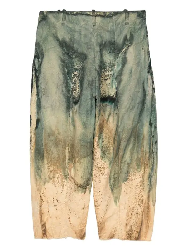 Masnada Tie-dye Cropped Trousers