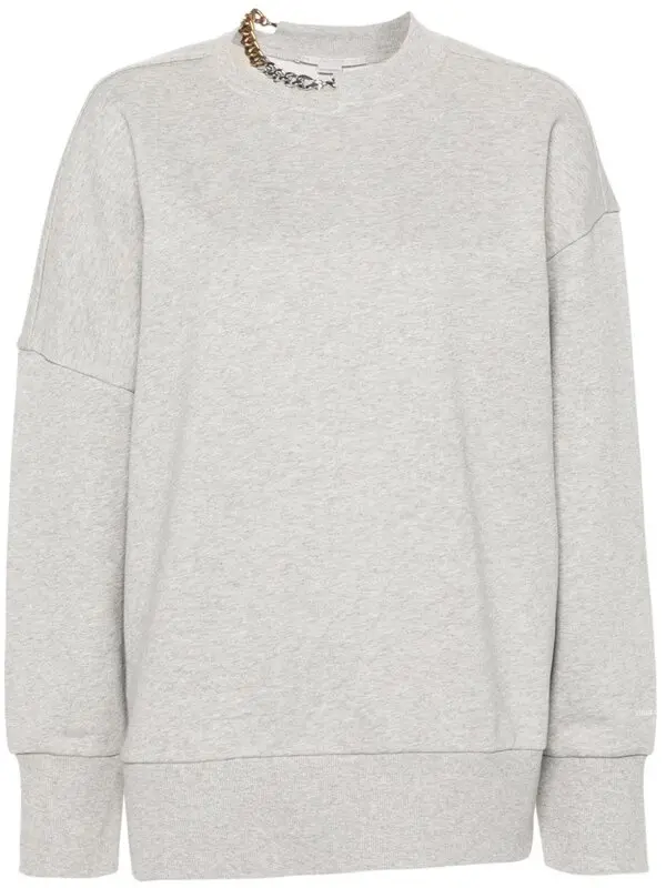 Stella McCartney Chain-link Mélange Sweatshirt - Grey