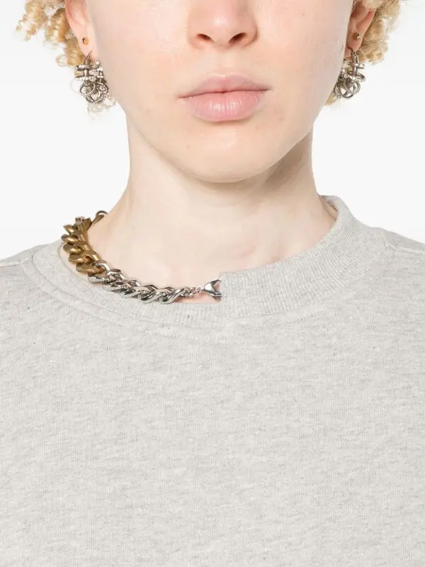 Stella McCartney Chain-link Mélange Sweatshirt - Grey