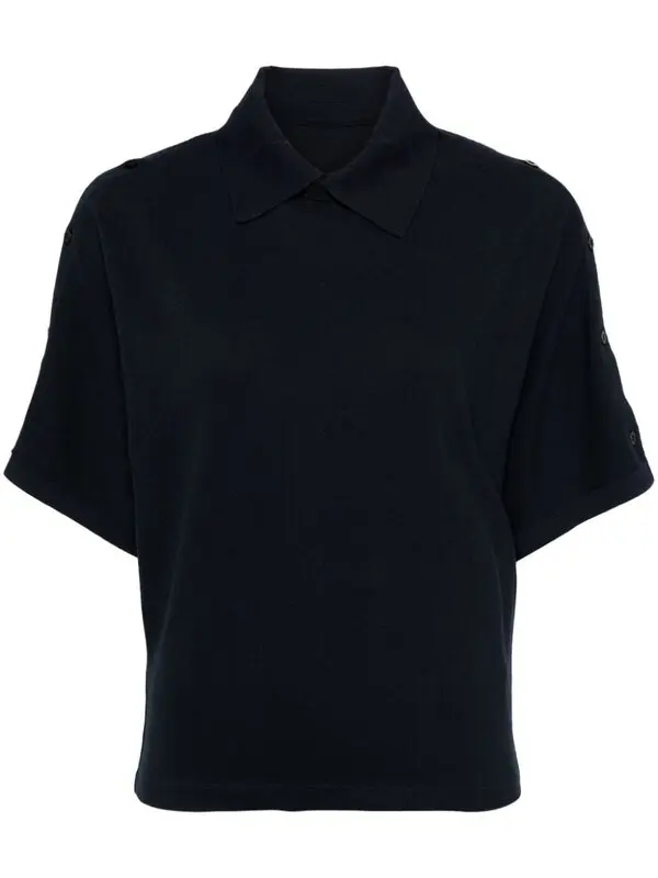 SYSTEM Asymmetric Cotton Polo Shirt