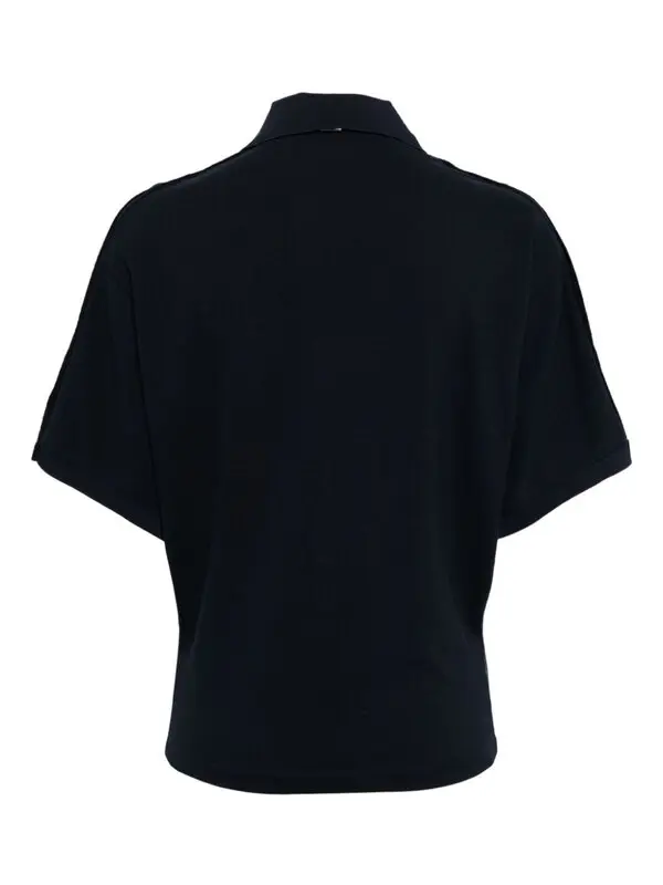 SYSTEM Asymmetric Cotton Polo Shirt