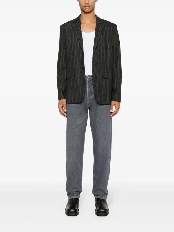 SAMSOE SAMSOE Single-breasted Pinstripe-pattern Blazer