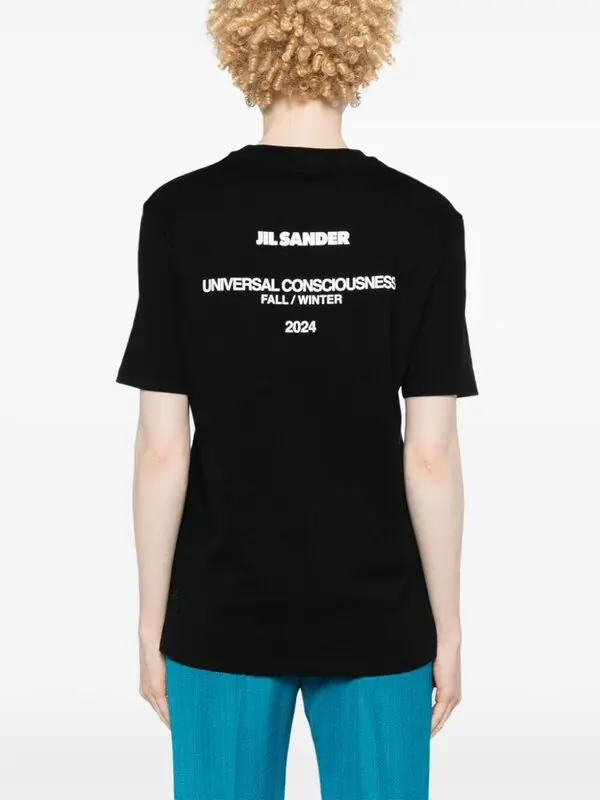 JIL SANDER Logo-print Cotton T-shirt - Black