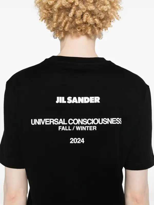 JIL SANDER Logo-print Cotton T-shirt - Black