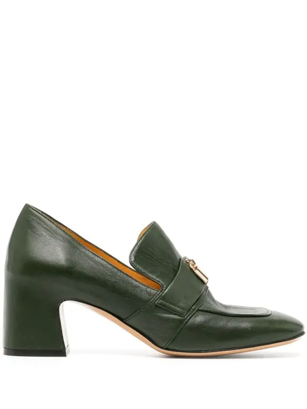 MADISON MAISON Lock 55mm Leather Pumps - Green