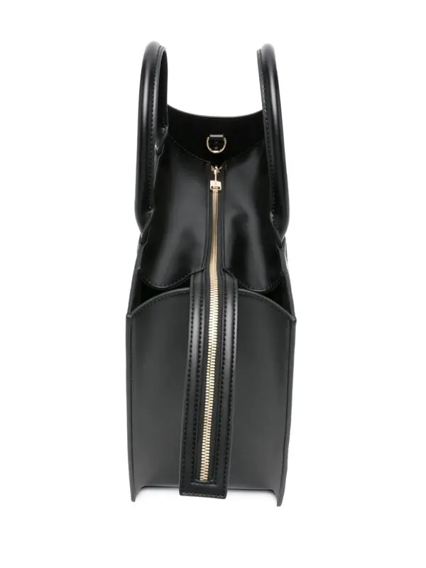 Elisabetta Franchi Bold Monogram Shopper Bag - Black