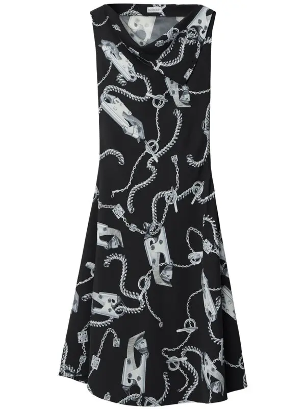 Burberry Knight Hardware Flared Dress