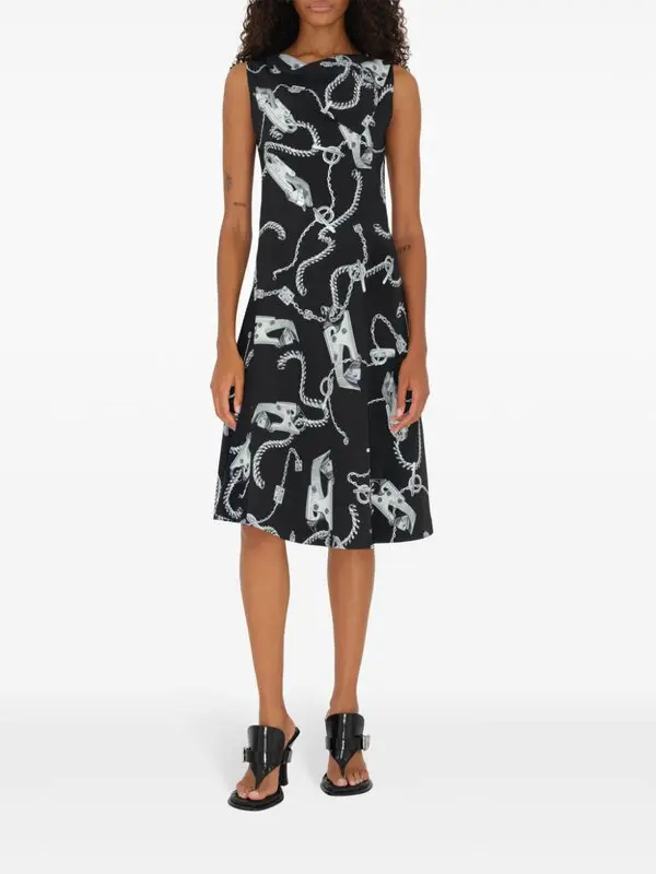 Burberry Knight Hardware Flared Dress