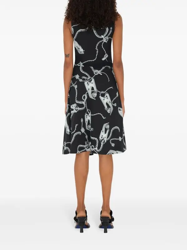 Burberry Knight Hardware Flared Dress